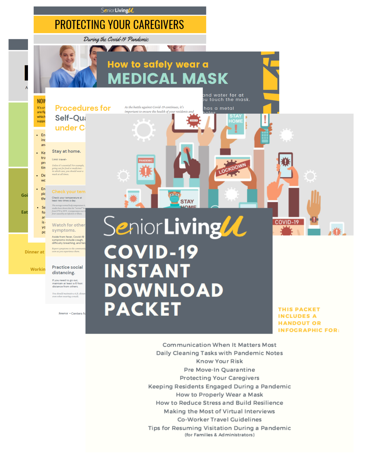 Covid-19 Info-graphic Packet - INSTANT DOWNLOAD - SeniorLivingU